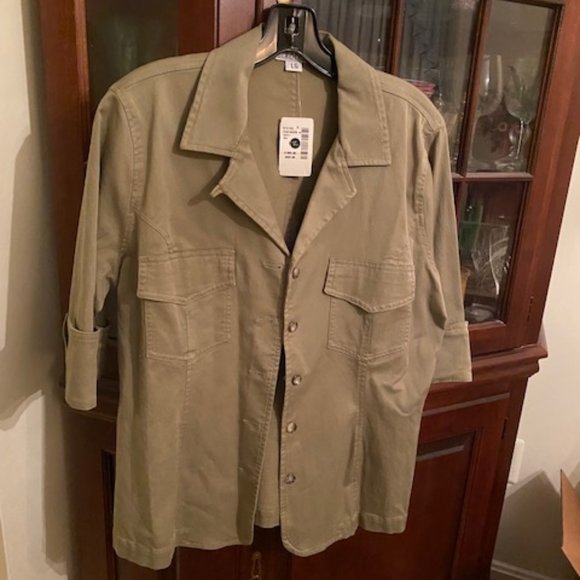 Democracy | Jackets & Coats | Democracy Green Army Style Jacket | Poshmark